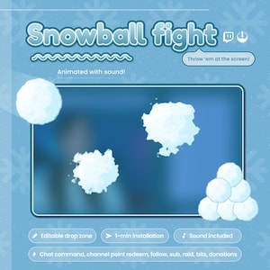 Interactive Snowball Fight Twitch Widget | Christmas Winter Animated ...