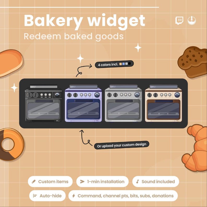Interactive Bakery Widget - Customizable Animated Twitch Overlay - Cafe ...