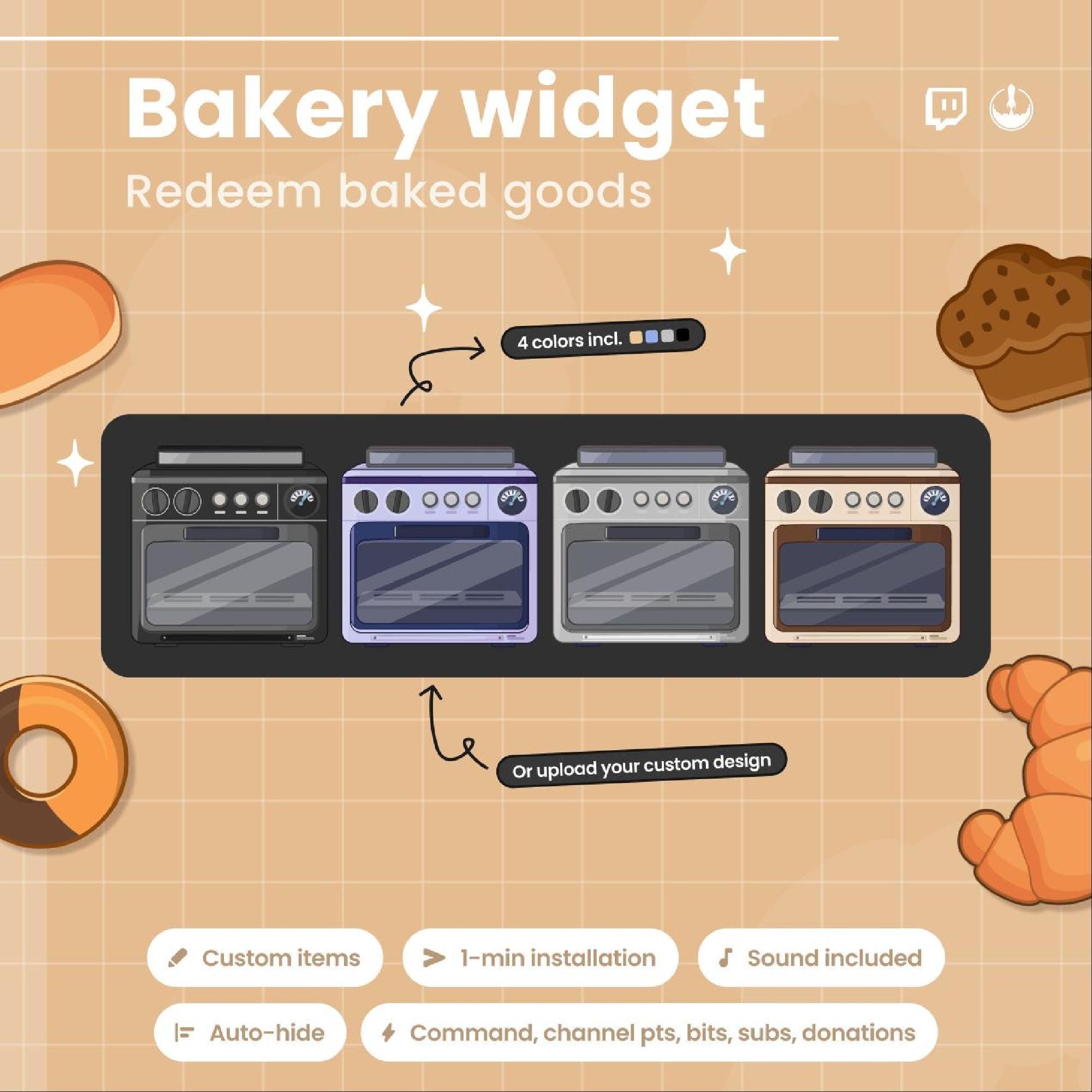 Interactive Bakery Widget - Customizable Animated Twitch Overlay - Cafe ...