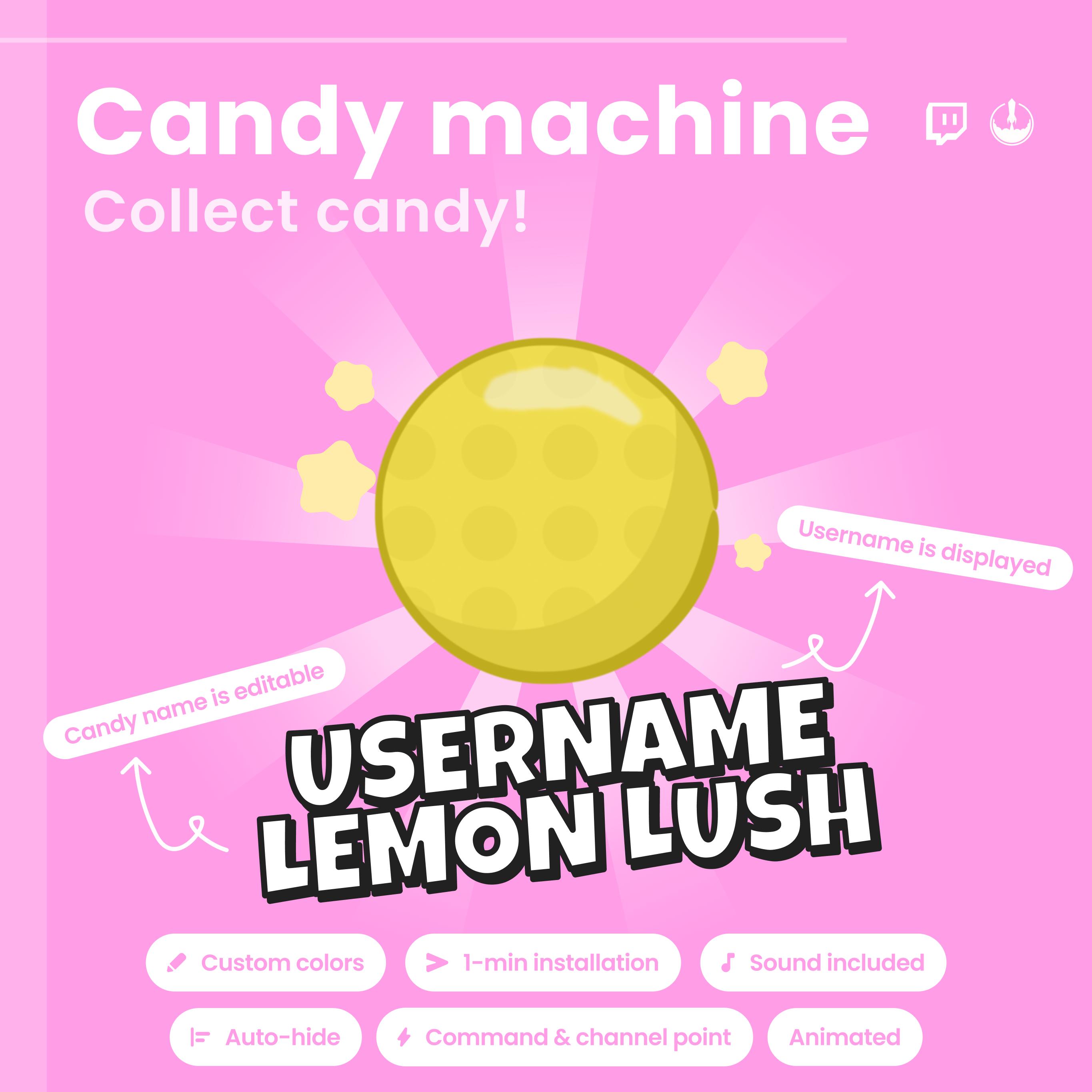 Animated Twitch Gumball Widget: Kawaii Candy Gacha Overlay ...