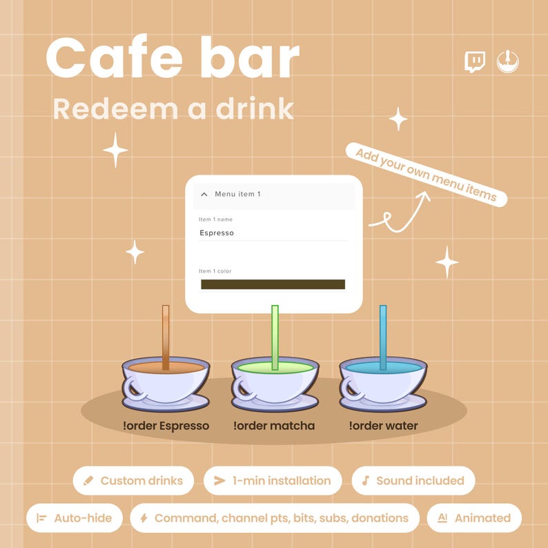 Superposition interactive de Twitch pour machine à café - Widget de ...
