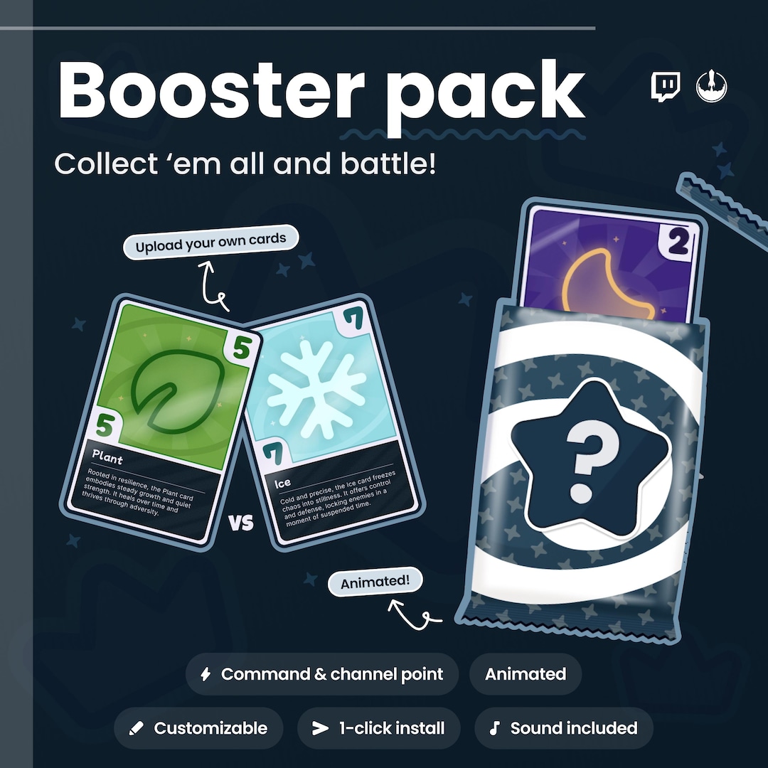 Twitch Widget Card Game (TCG): Open Boosters, Collect Cards and Battle ...