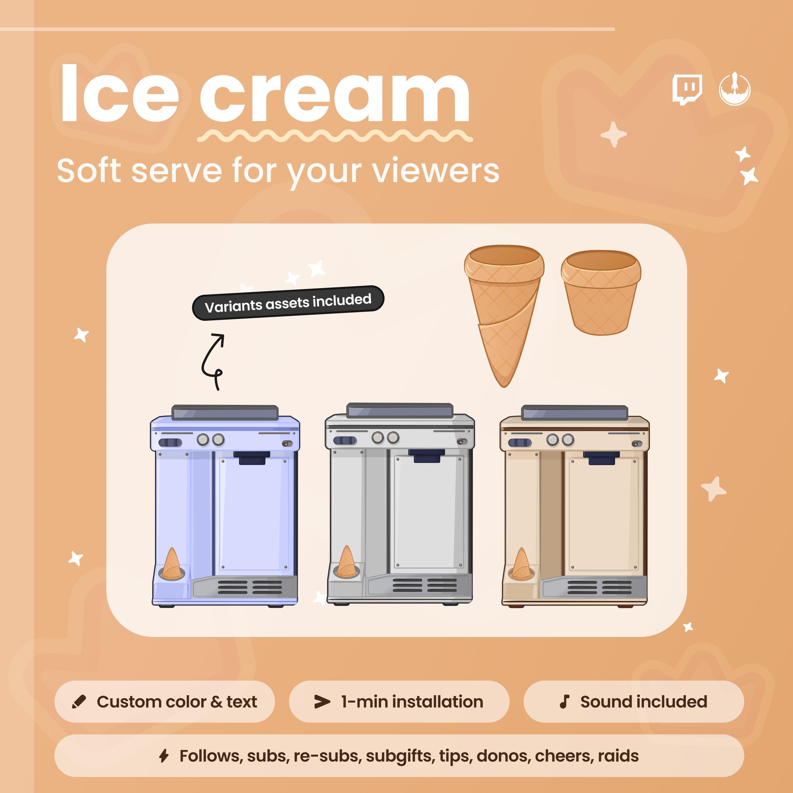 Interactive Twitch Ice Cream Widget - Customizable Animated Twitch ...