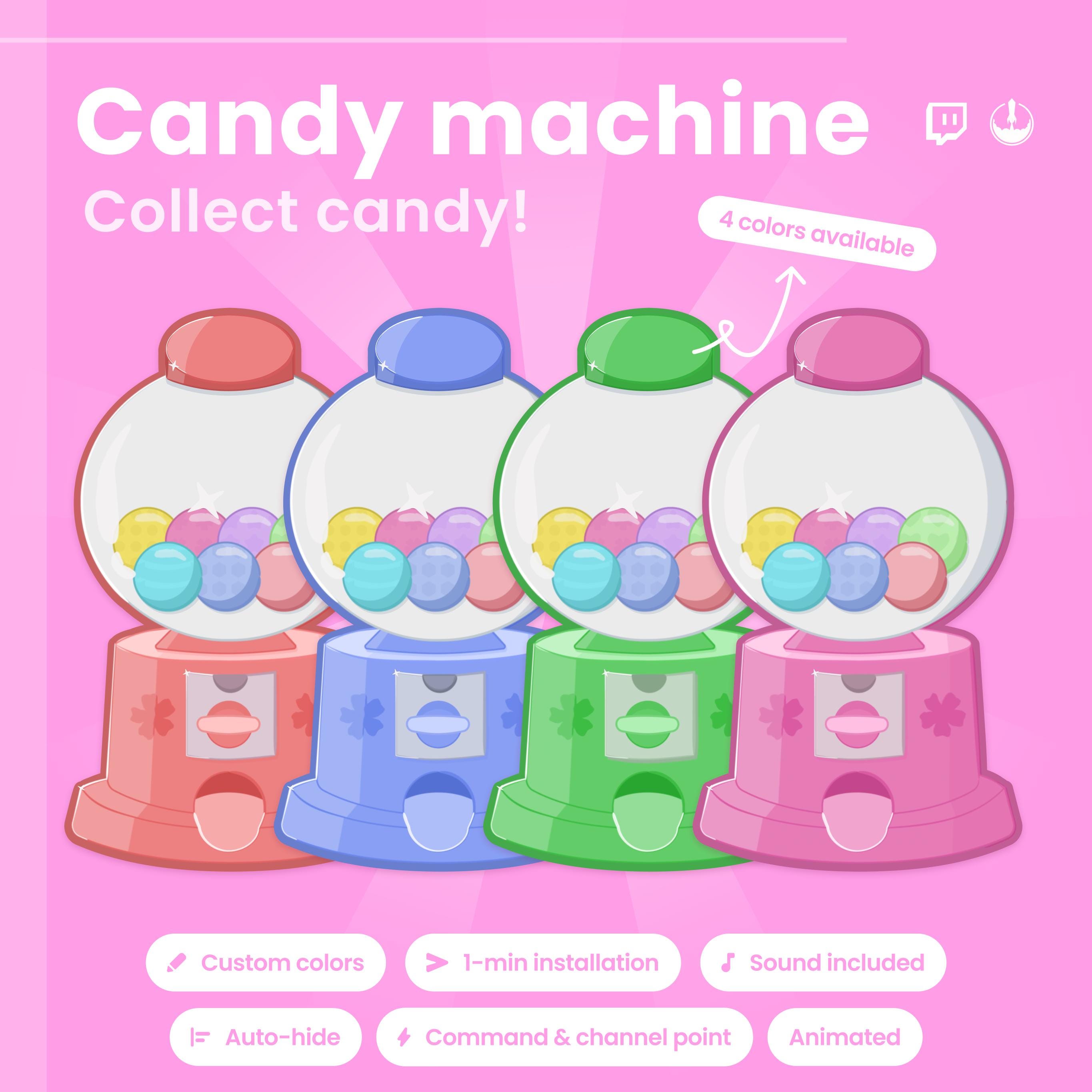 Animated Twitch Gumball Widget: Kawaii Candy Gacha Overlay ...
