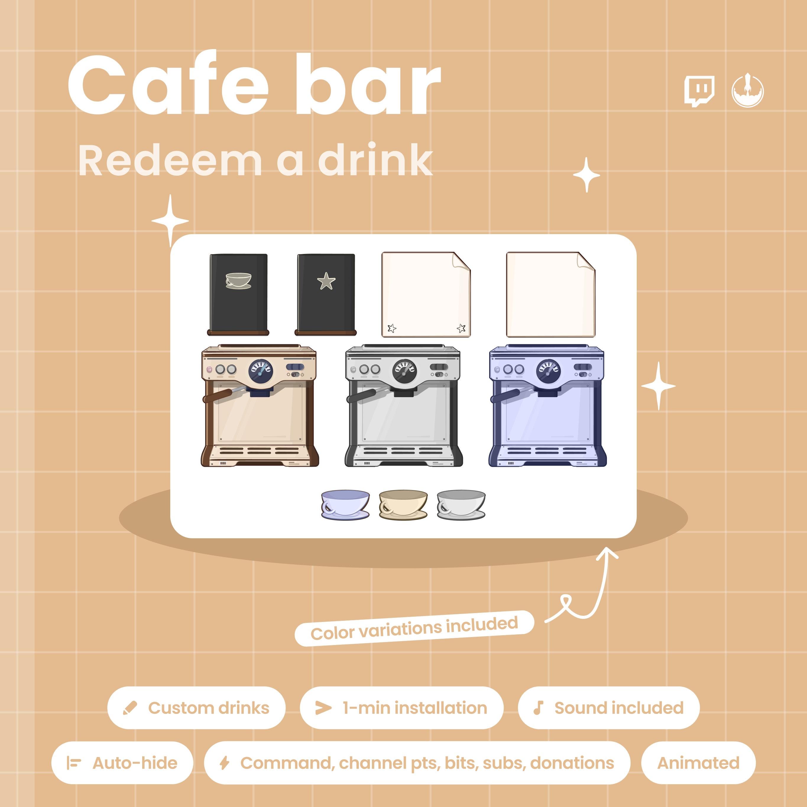Interactive Coffee Machine Twitch Overlay - Customizable Animated ...