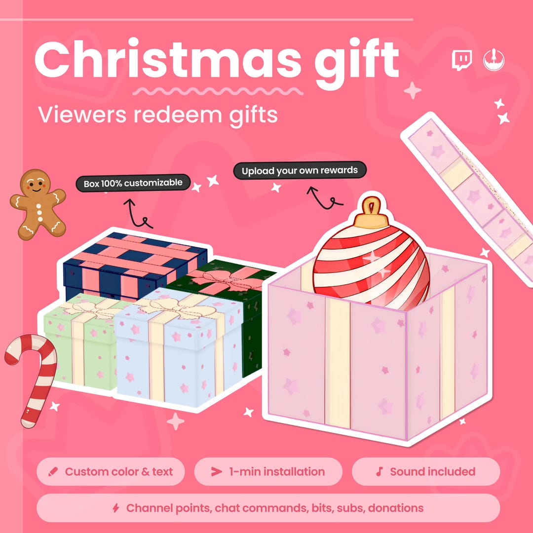 Interactive Twitch Christmas Gift Widget Overlay - Viewer Reward System ...