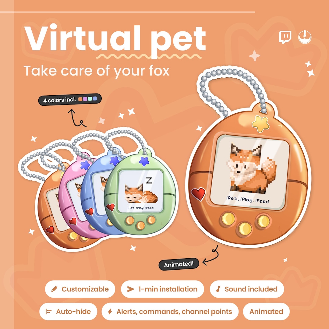 Animated Pixel Art Twitch Fox Pet Widget: Twitch Stream Overlay - Etsy ...