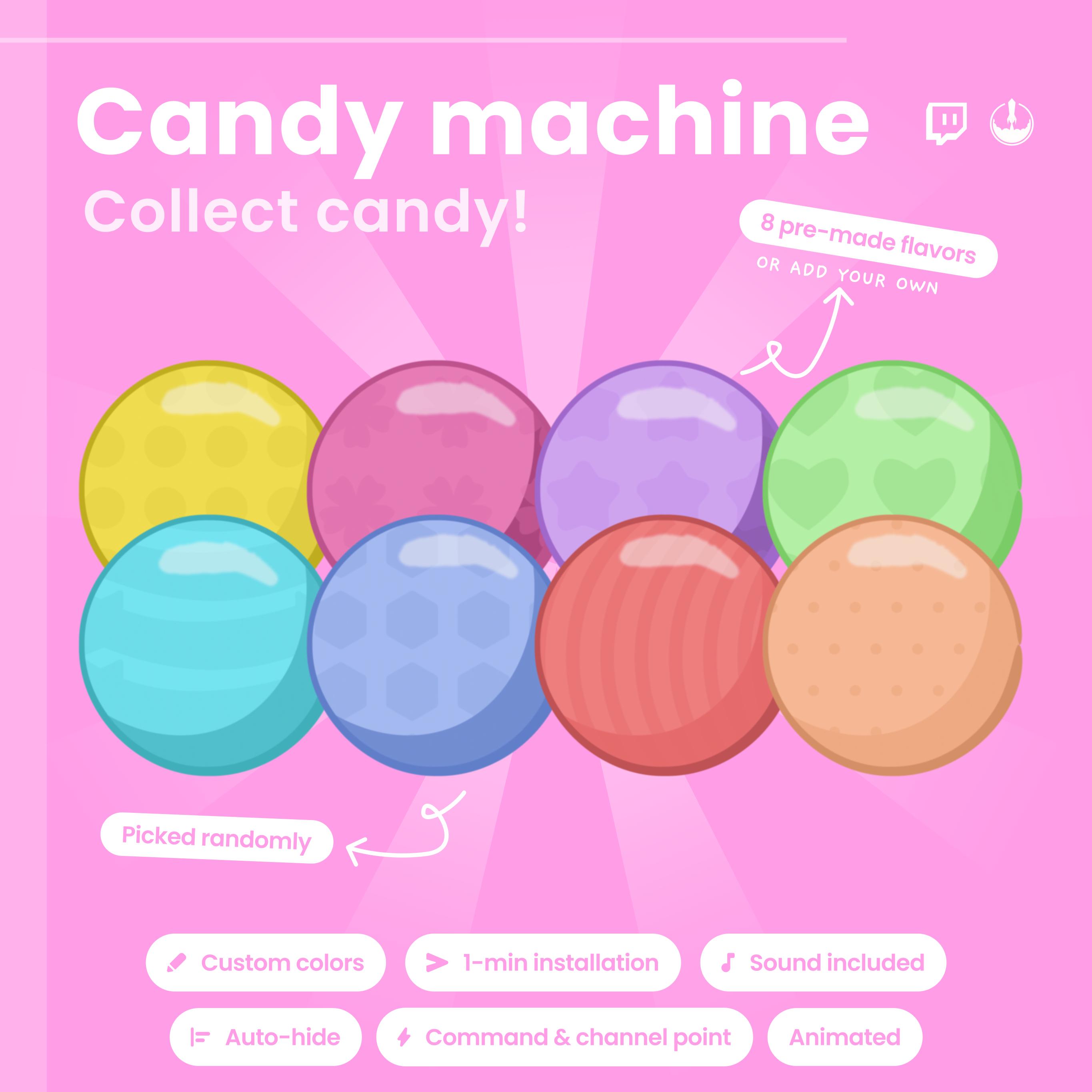 Animated Twitch Gumball Widget: Kawaii Candy Gacha Overlay ...