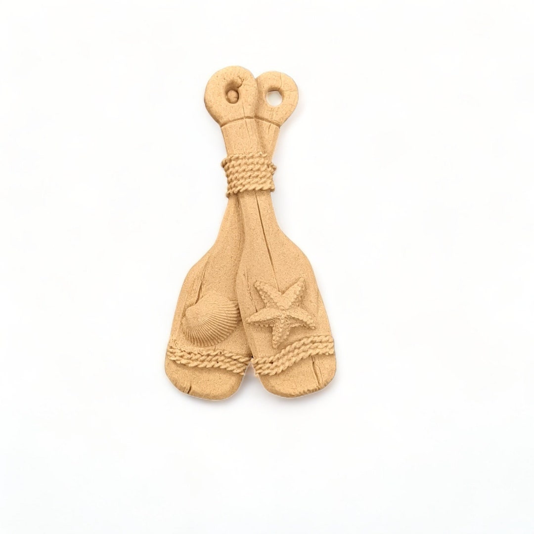 8 Pcs Wood Carving Decorative Rackets 6cm. X 4.1cm - Bending Model ...