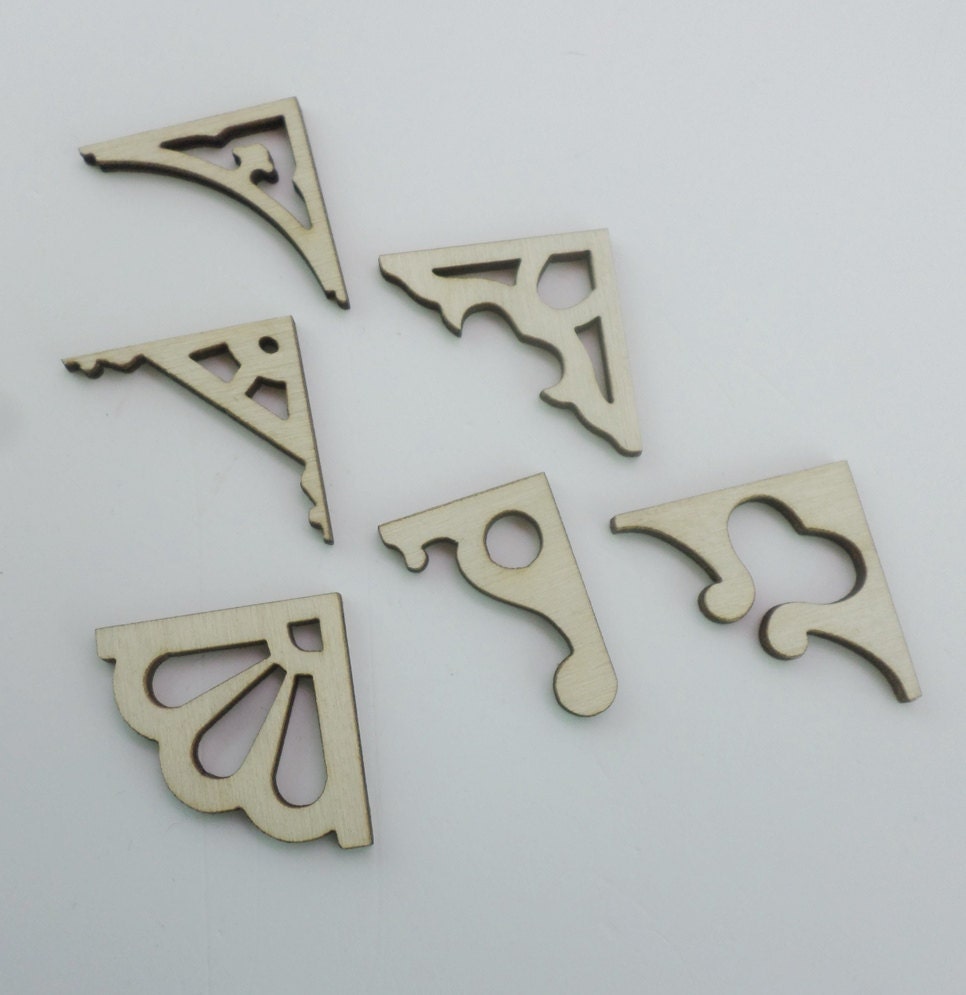 Wooden Corners - Set of 4 Pieces - Embellishments for Journals ...