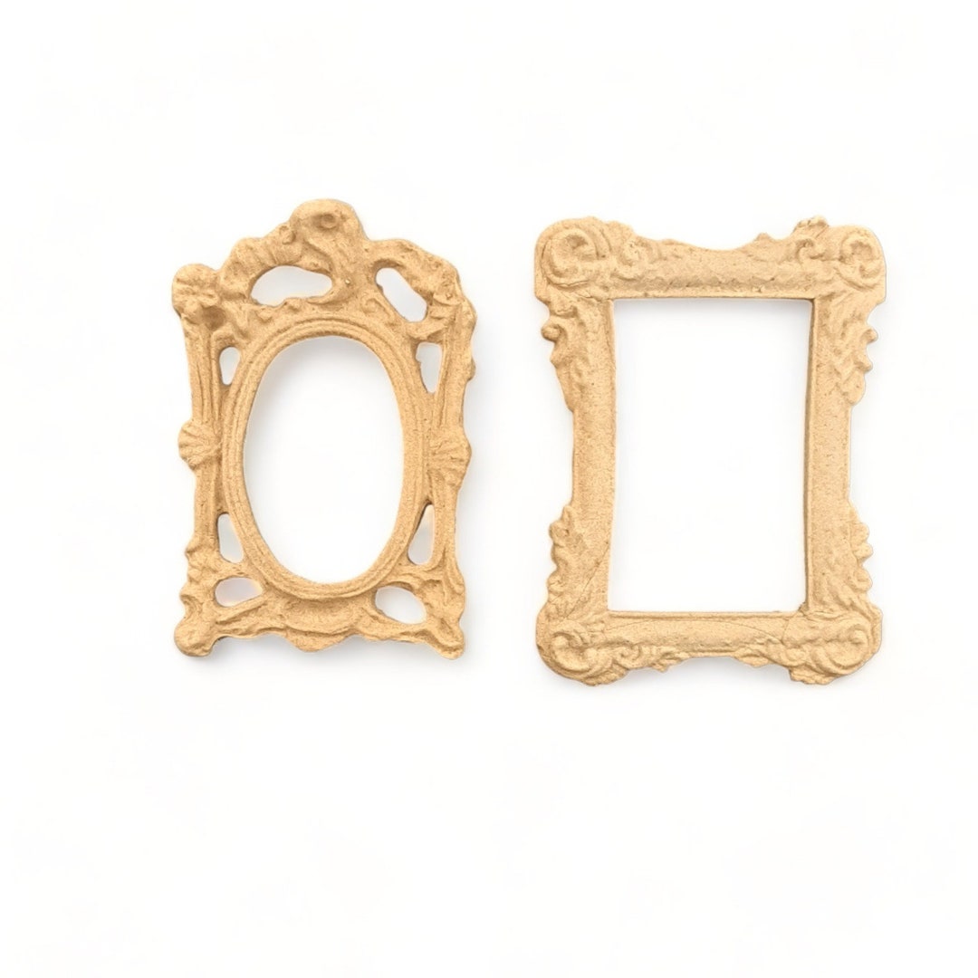 3 Pcs Wood Carving Decorative Frame Set of 2 Pieces 6cm. X 5cm ...