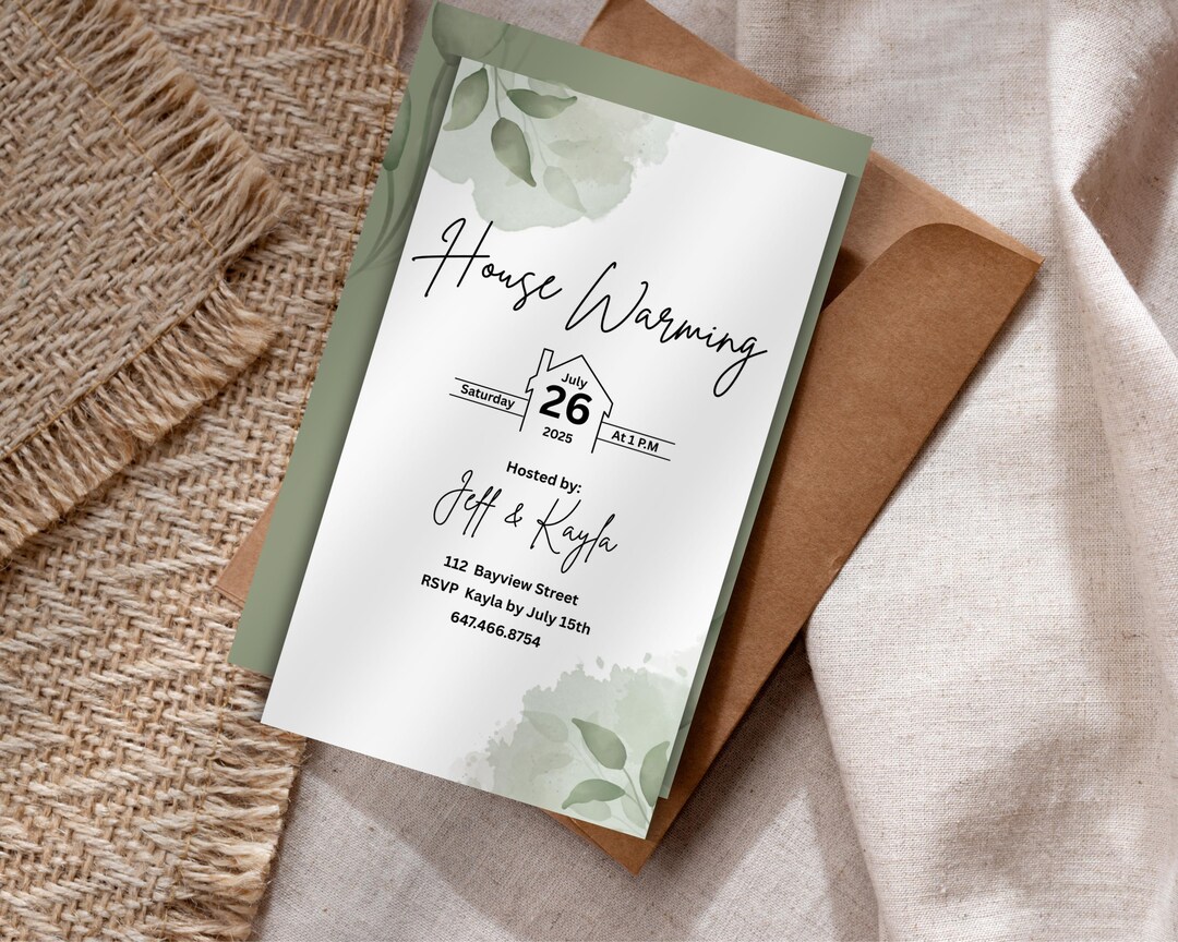 Editable House Warming Invitation, House Warming Party, Modern ...