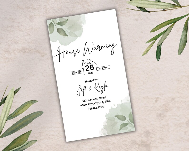 Editable House Warming Invitation, House Warming Party, Modern ...