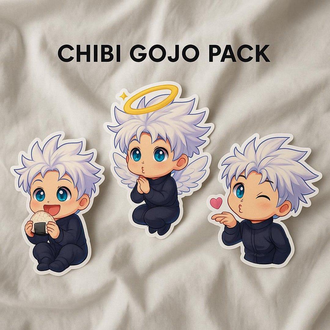 Chibi Satoru Gojo Sticker Pack – 20 Pngs | Anime Digital Download - Etsy