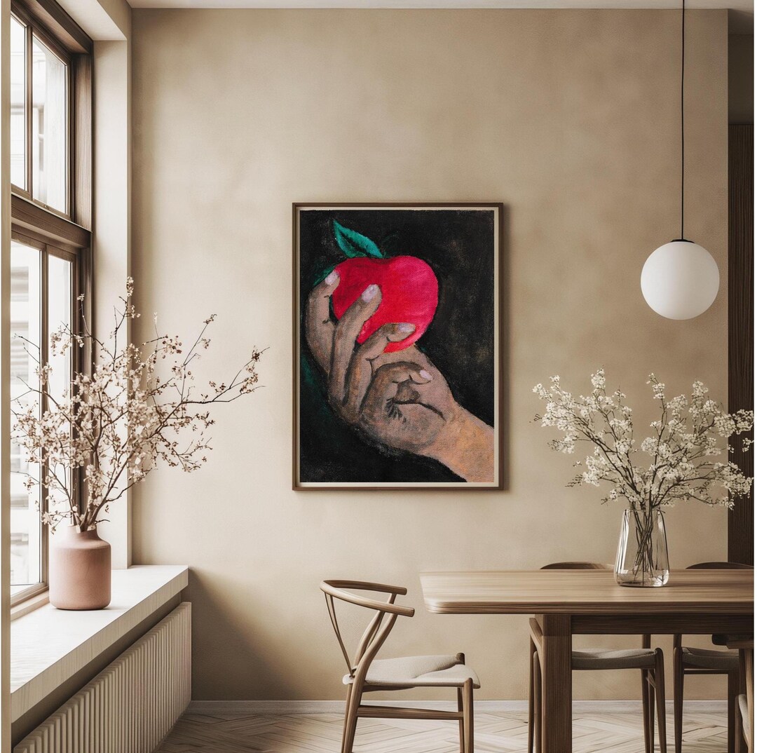 The Original Sin Art Print | Hand Holding Apple (digital Download) - Etsy