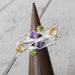 Large Sterling Silver Eccentric Ring With Purple Amethyst - Etsy