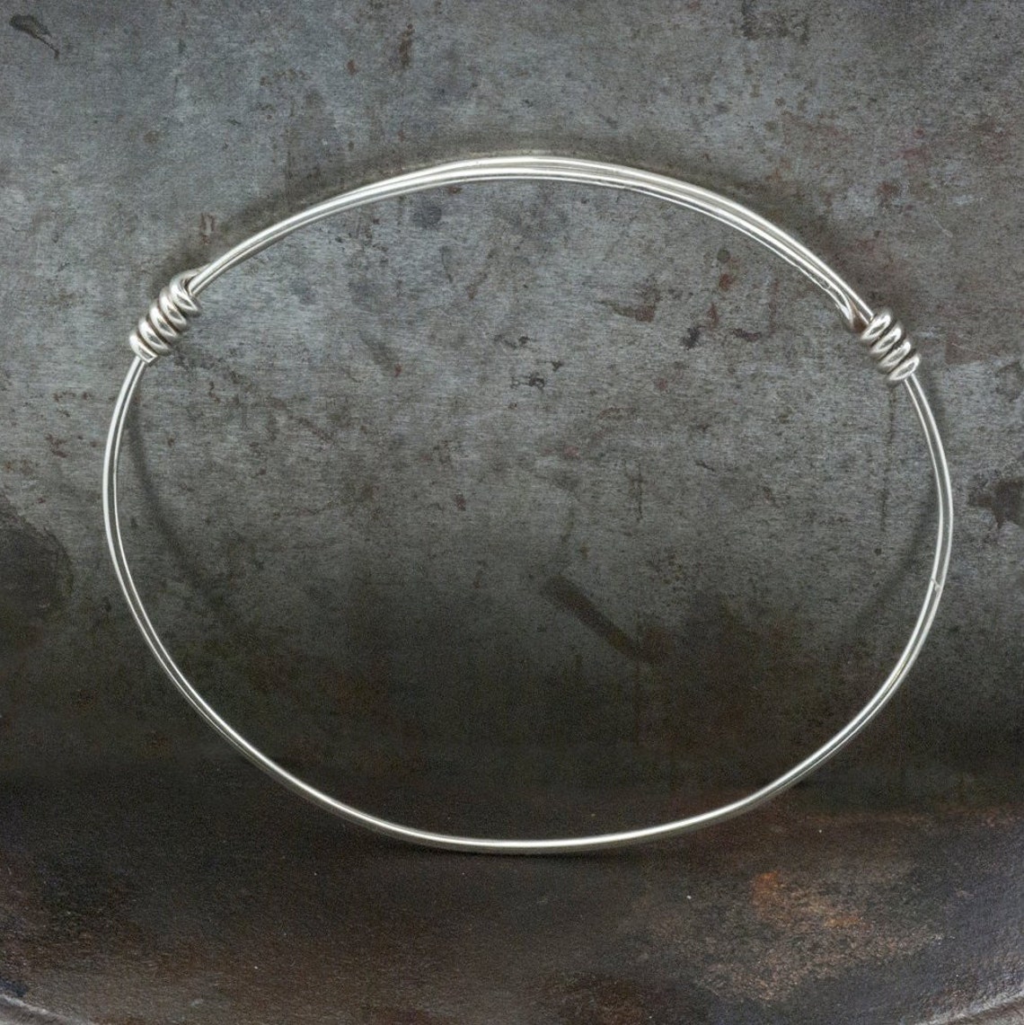 Sterling Silver Adjustable Expandable Wire Bracelet, Minimalist Men's ...