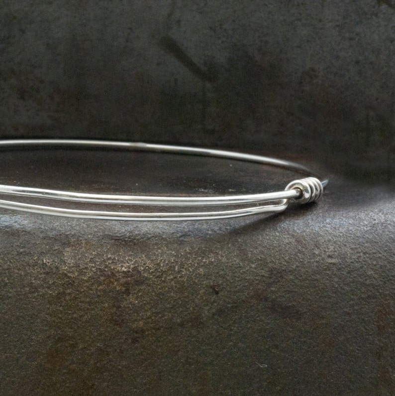 Sterling Silver Adjustable Expandable Wire Bracelet, Minimalist Men's ...