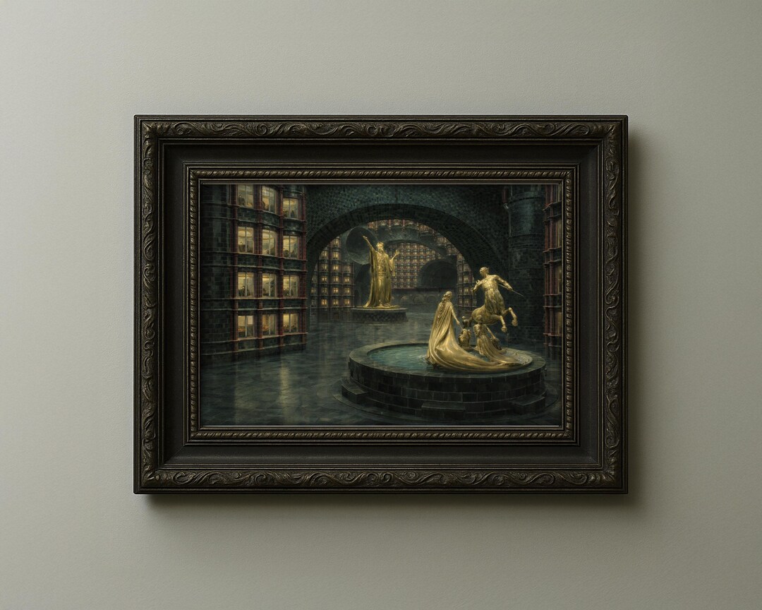 Magical Atrium Concept Art Style Fantasy Landscape Print (digital ...
