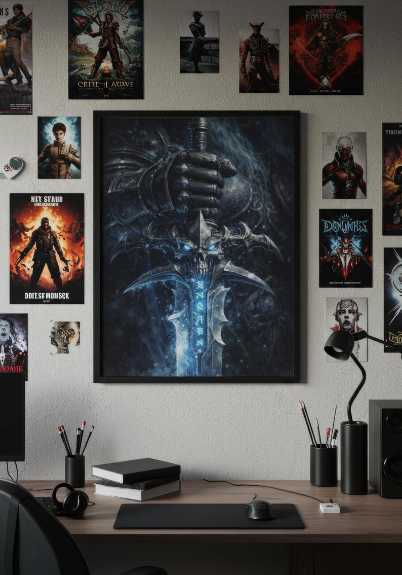 The Lich King Inspired Legendary Swords Style Fantasy Wow Portrait ...