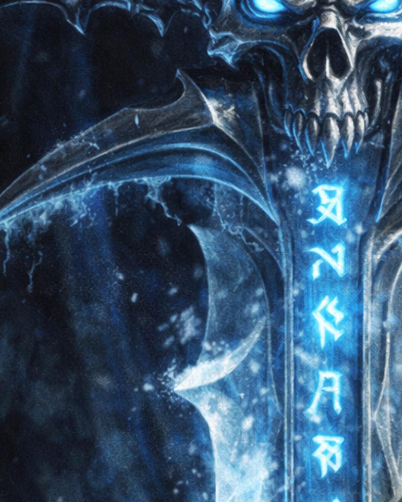 The Lich King Inspired Legendary Swords Style Fantasy Wow Portrait ...