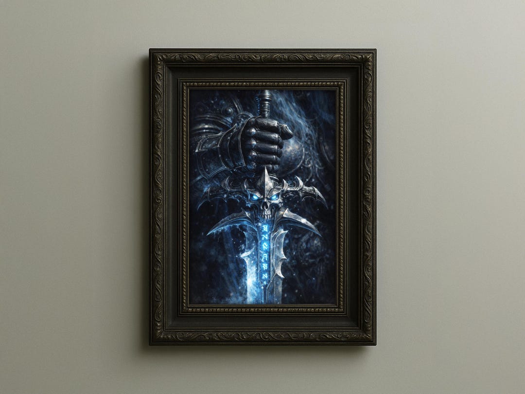 The Lich King Inspired Legendary Swords Style Fantasy Wow Portrait ...