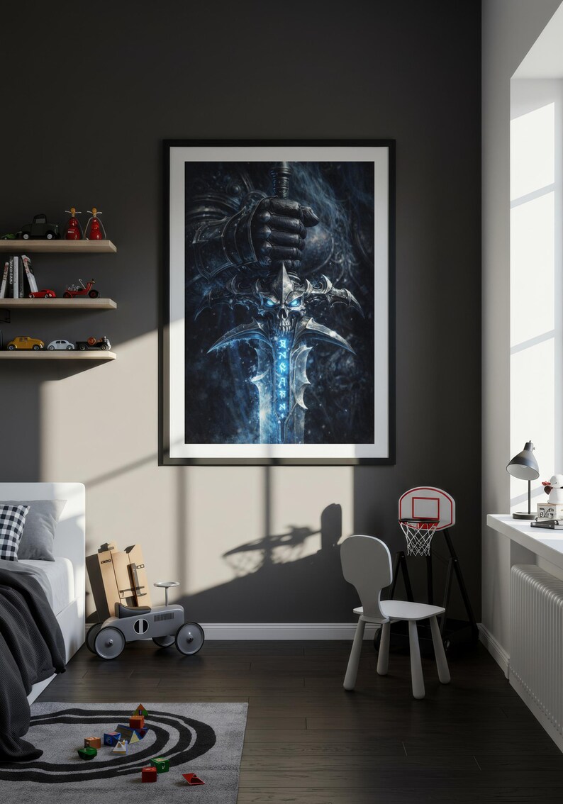 The Lich King Inspired Legendary Swords Style Fantasy Wow Portrait ...