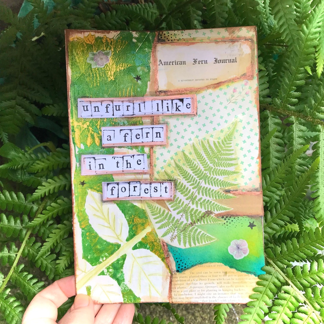 Fern Mixed Media Print, Nature Quote Art - Etsy