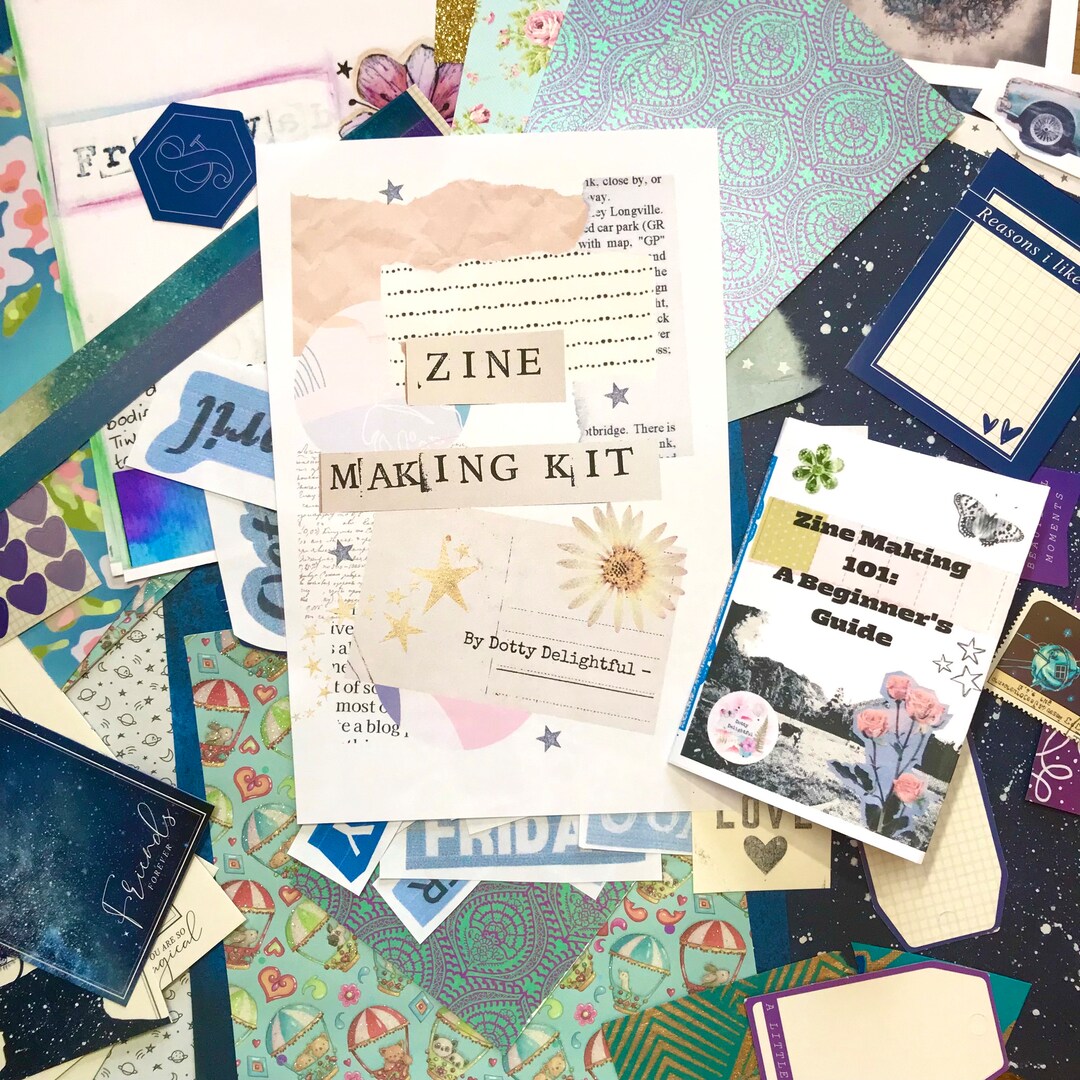 Blue Zine Making Kit for Beginners - Etsy