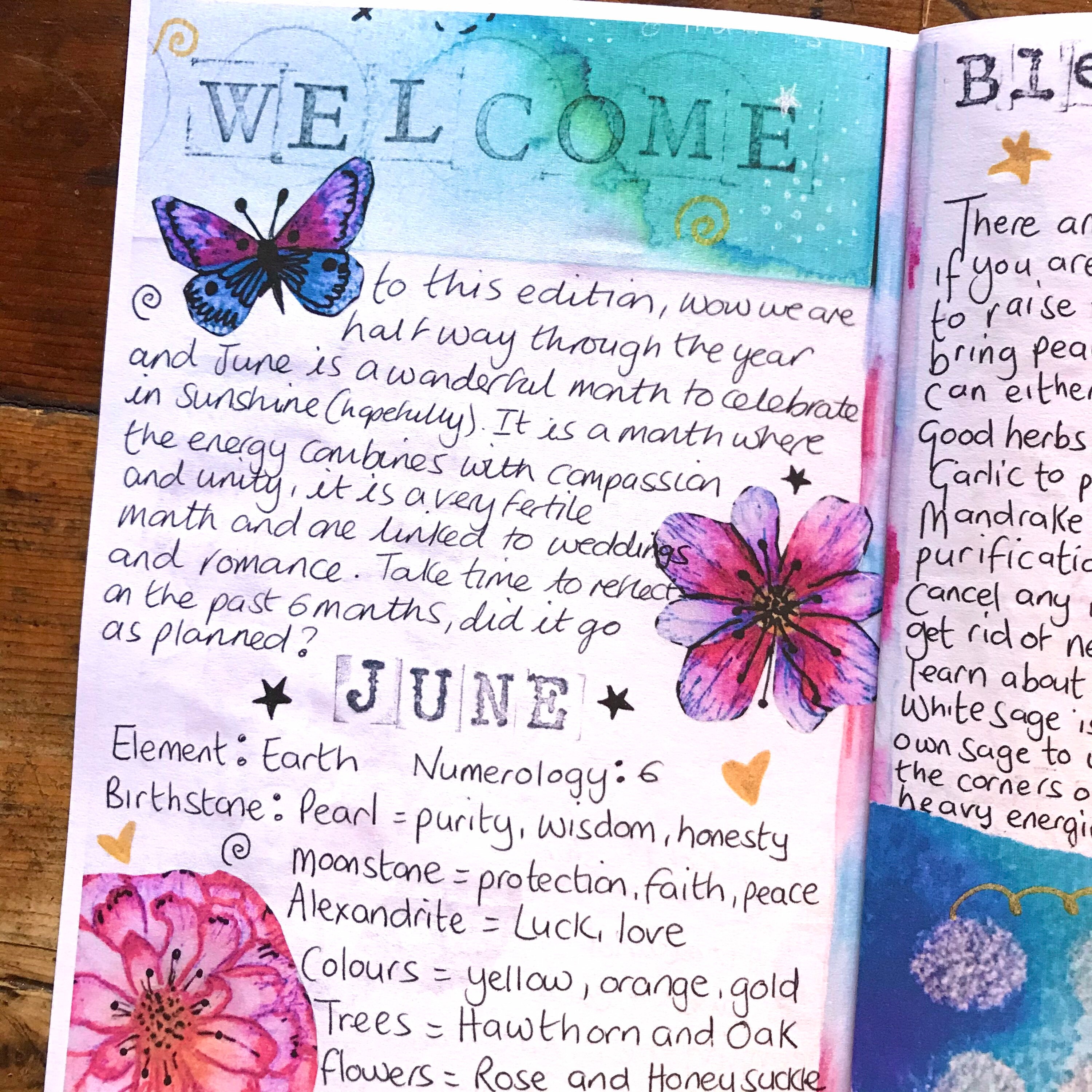 June zine folklore nature animals herbal remedies moon | Etsy