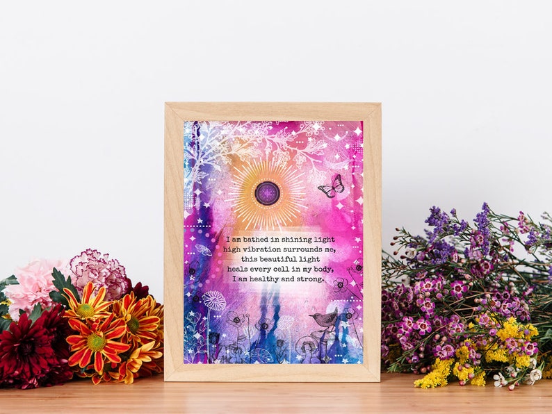 Healing Quote Colourful Printable Wall Art Motivational | Etsy