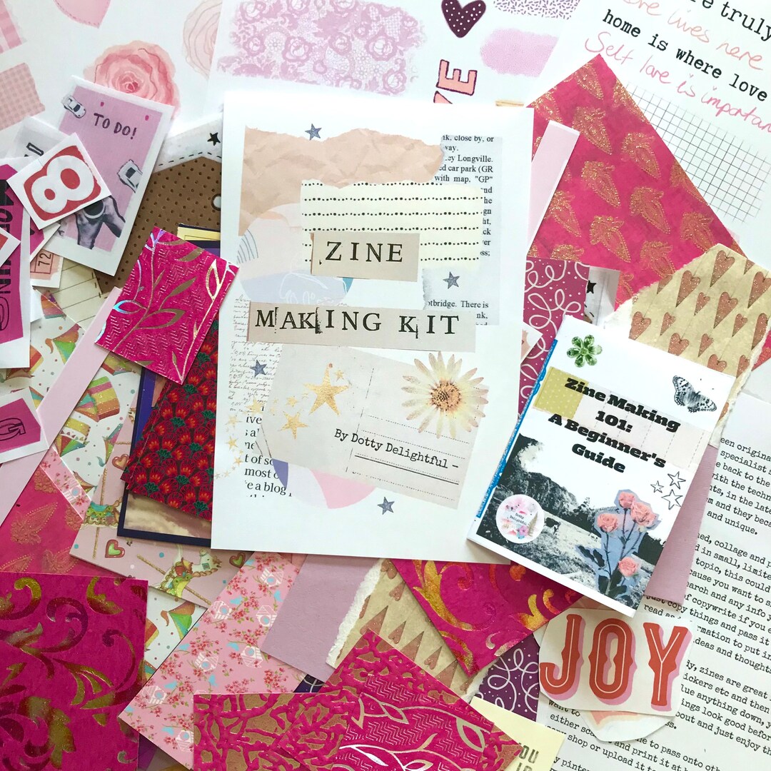 Zine Making Kit for Beginners Pink - Etsy