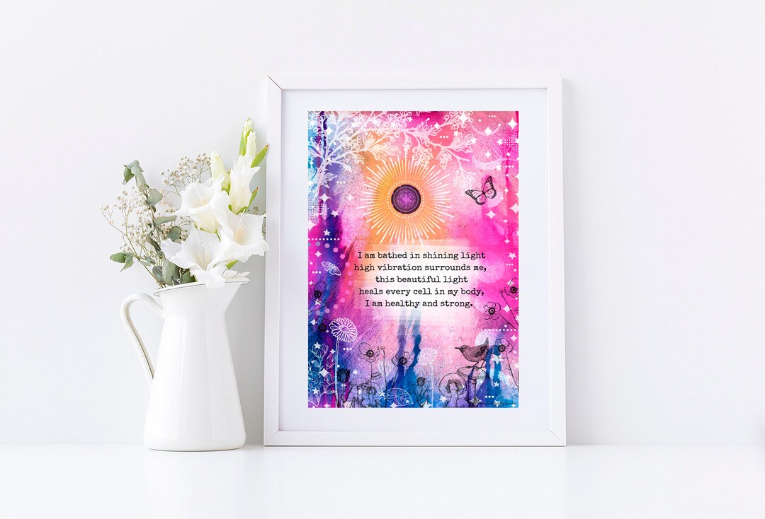 Healing Quote, Colourful Printable Wall Art, Motivational Words ...