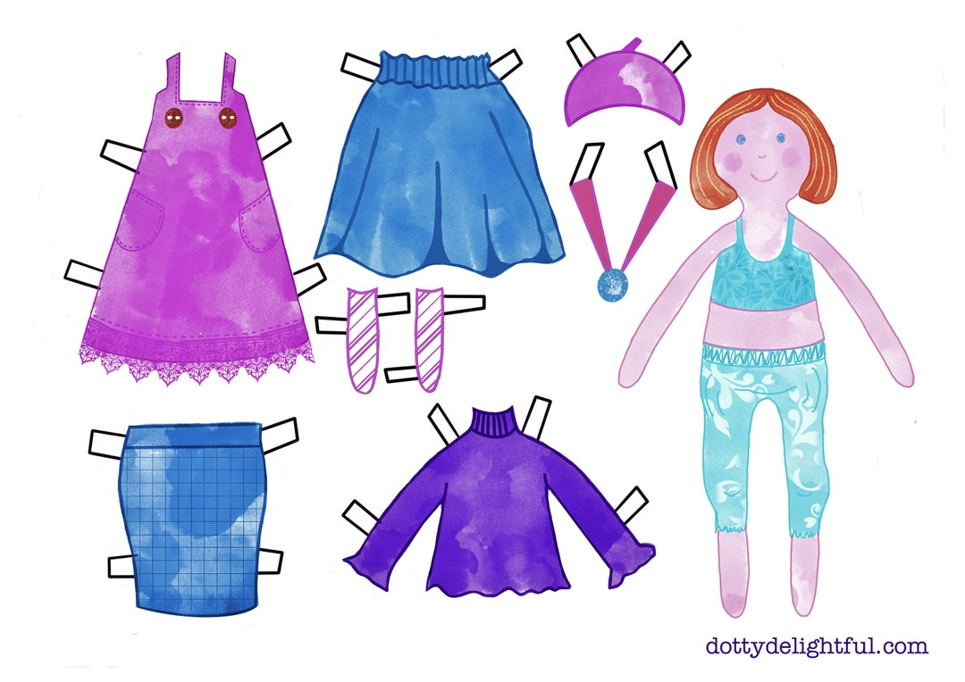 Pretty in Pink Paper Doll Making Sheet - Etsy