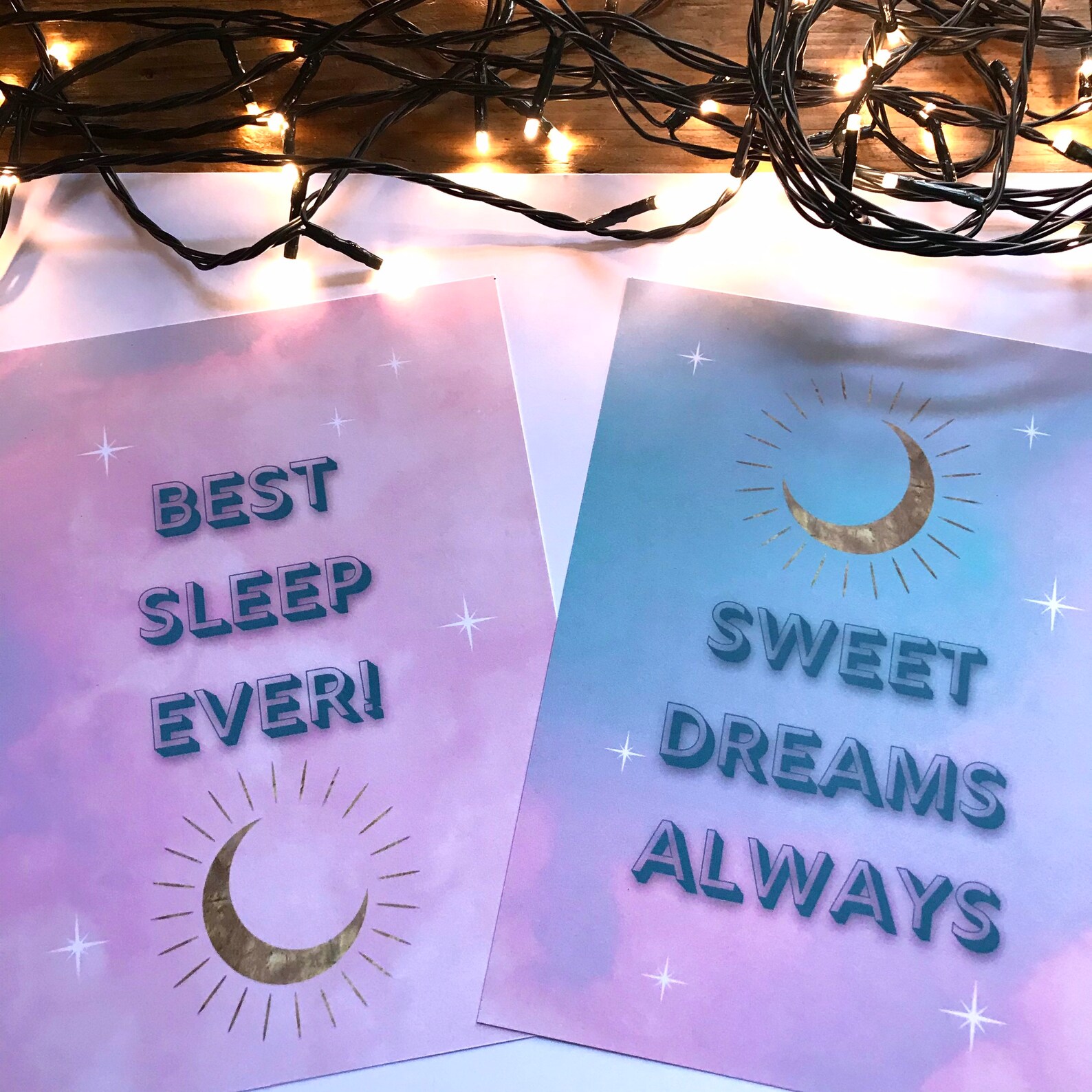 Bedroom Word Art Nursery Wall Art Prints Sweet Dreams Set of - Etsy UK