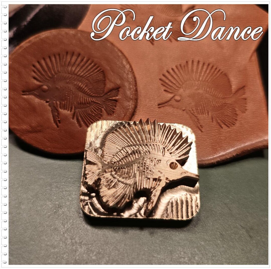 Butterfly Fish Skeletons Brass Stamp: Leather & Wood Emboss (3cm*2.7cm ...