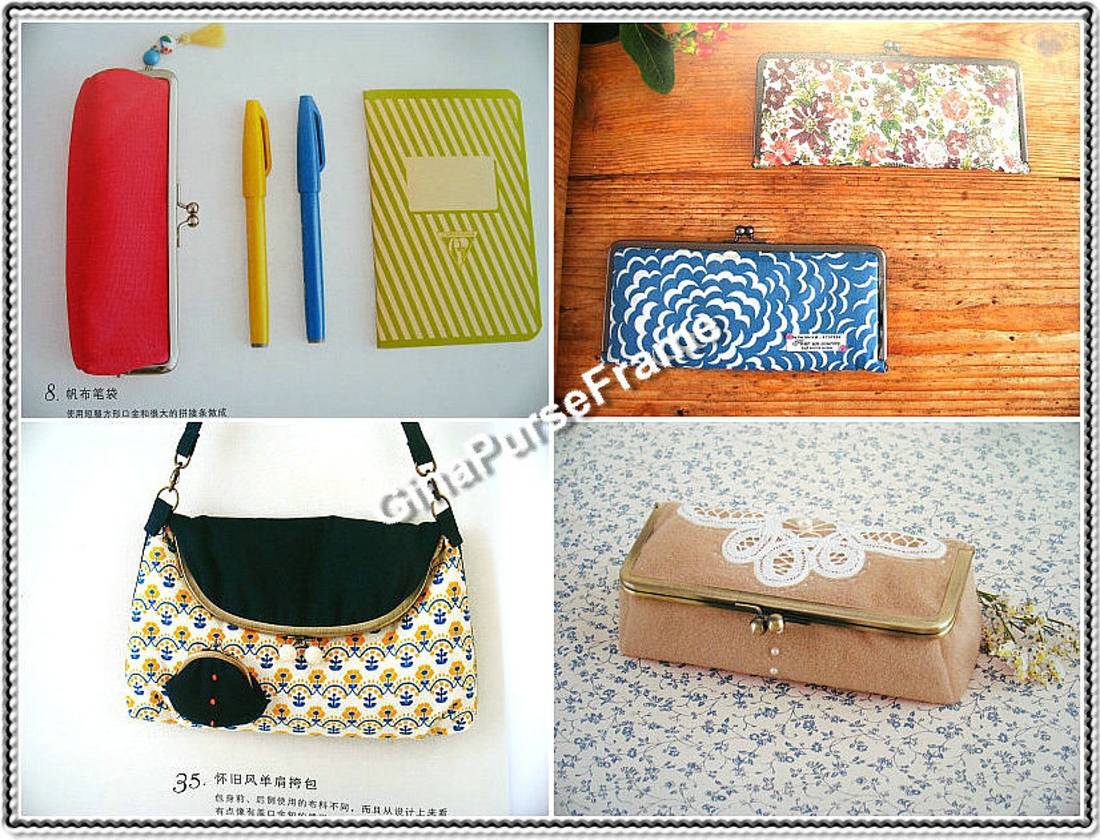 Tutorial Book (variety of Frame Purse) 35themes Metal Frame Purses With ...