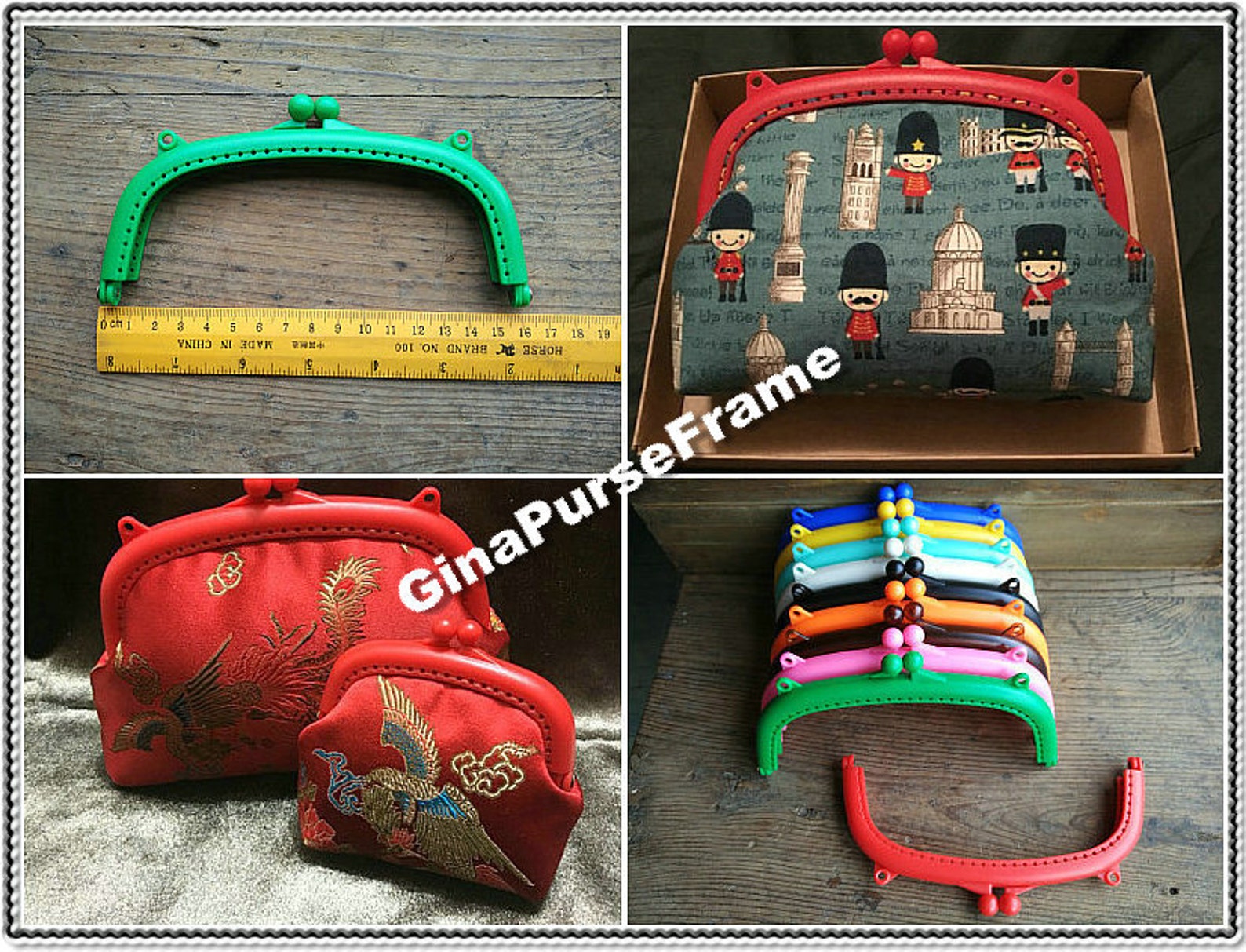 10pieces - 16cm (6.3 Inch) Candy Color Plastic Purse Frame, Jelly Clip ...