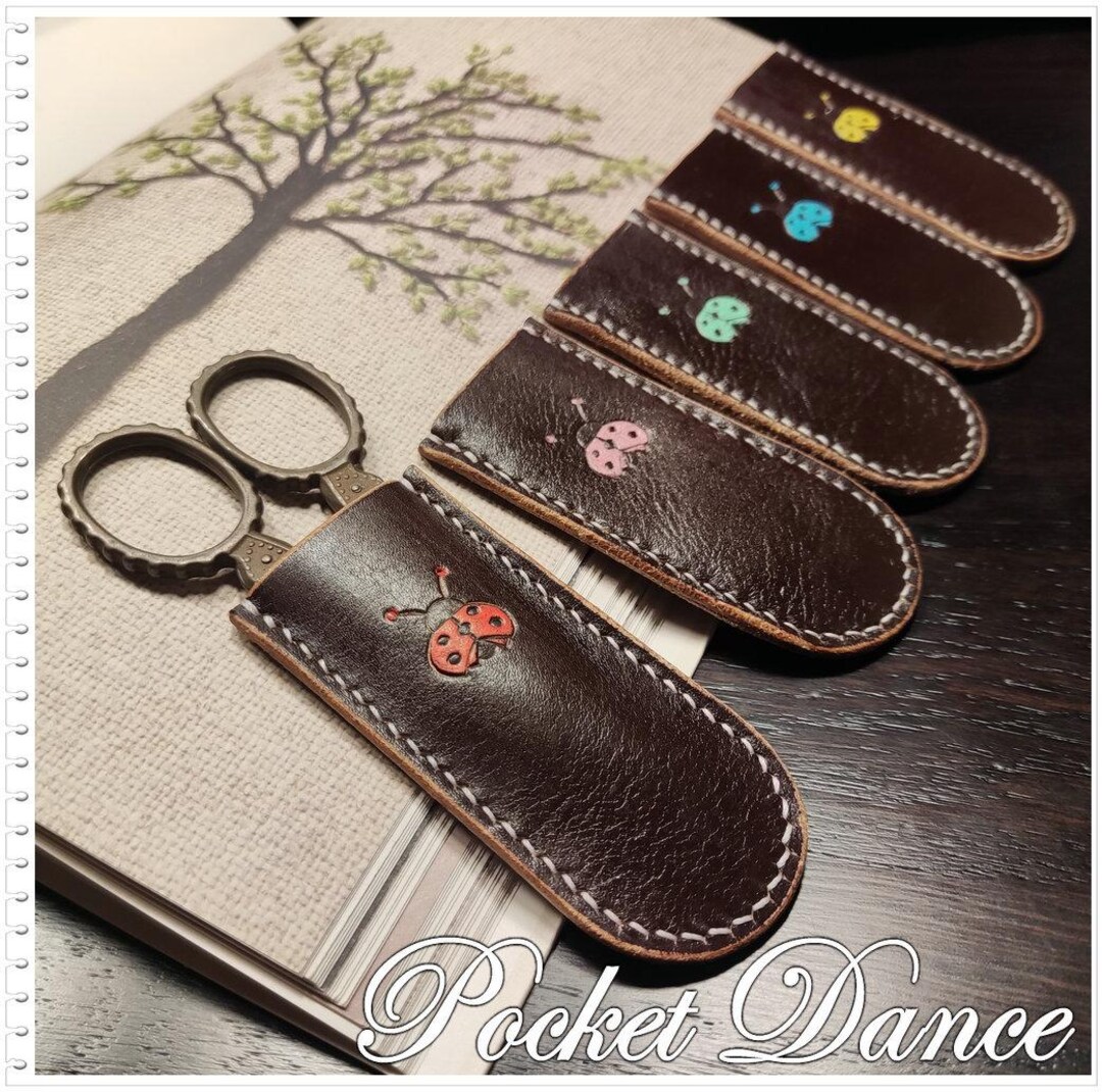 Ladybug Leather Scissor Sheaths Shears, Scissor Protector, Thread ...