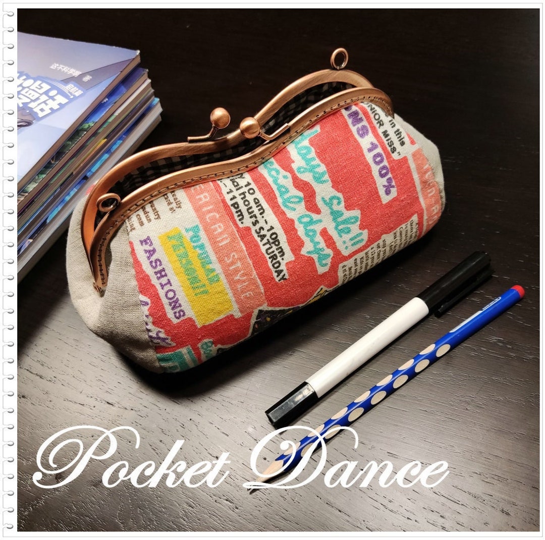 Handmade Newspaper Fabric Kiss Lock Coin Purse: Clutch Wallet - Etsy
