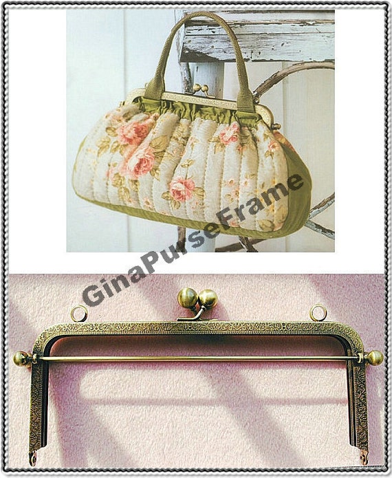 Items similar to 21cm (8 1/2inch) embossed handle style metal purse ...