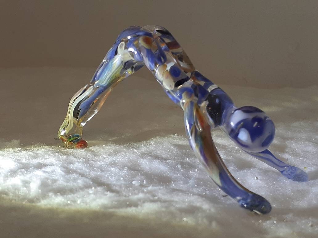 Glass Yoga Poses Sculpture - Etsy