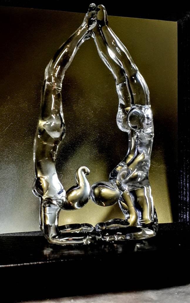 Glass Yoga Poses Sculpture - Etsy