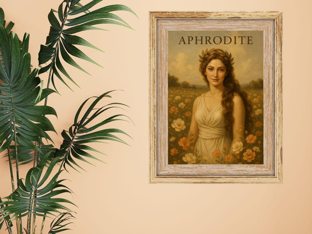 Aphrodite Greek Goddess of Love, Sex, Beauty and Procreation Flower Wall Art Decor - Etsy