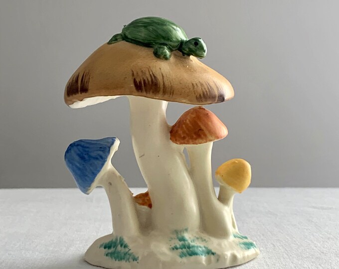 Vintage Lefton Turtle Mushroom Figurine Made in Japan - Etsy