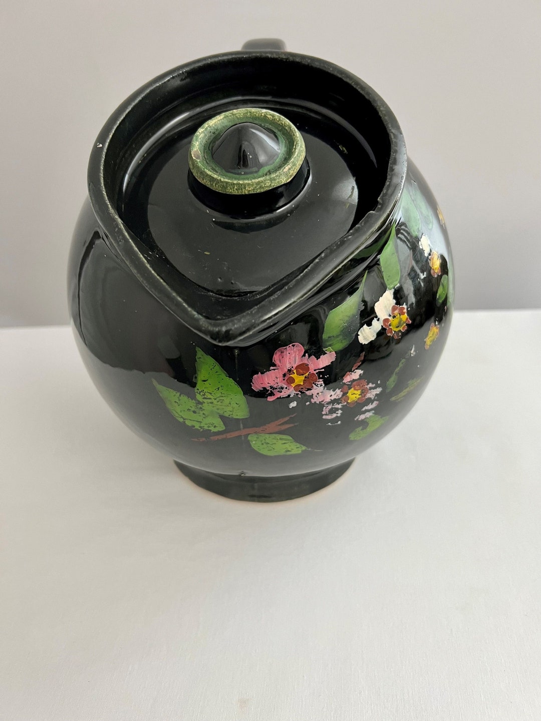1940s Kettle Cookie Jar: Hand-painted Black Ceramic - Etsy