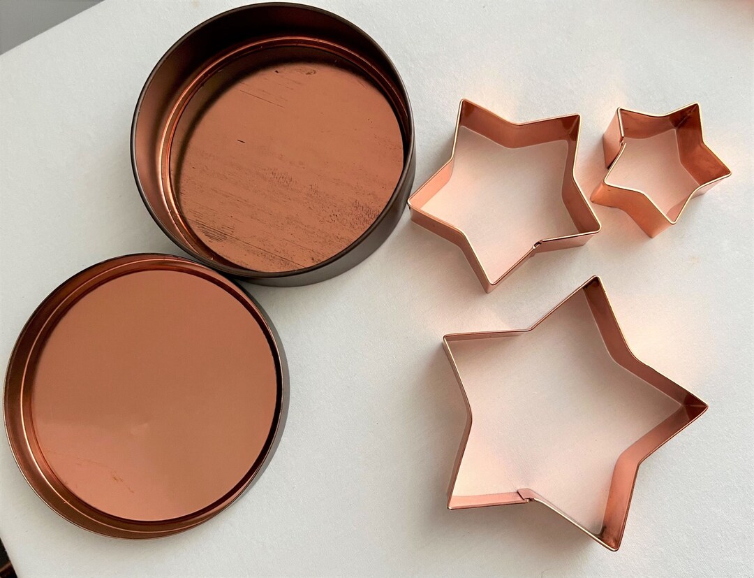 Vintage Copper Star Cookie / Biscuit Cutters in Copper Storage ...