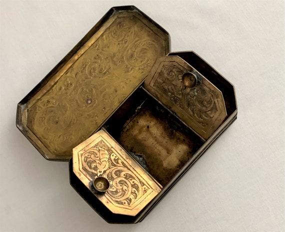 Antique Brass Ring Box