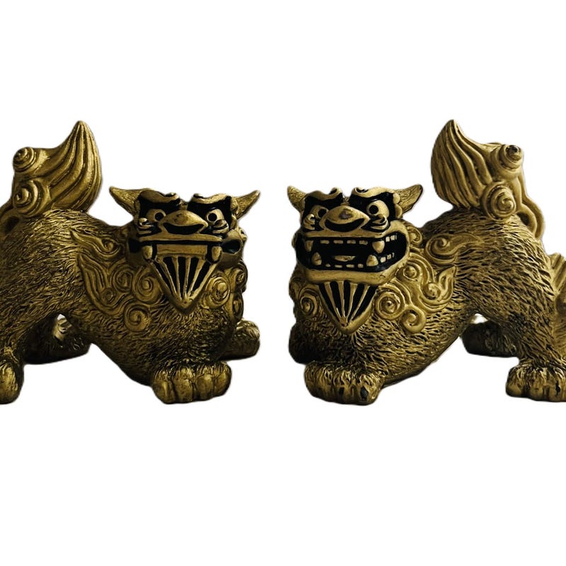 Gold Foo Dogs - Etsy