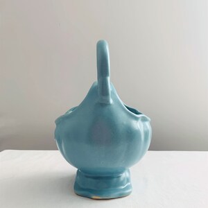 Vintage Blue WELLER Cameo Ware Art Pottery Pot Footed Magnolia Blossom ...